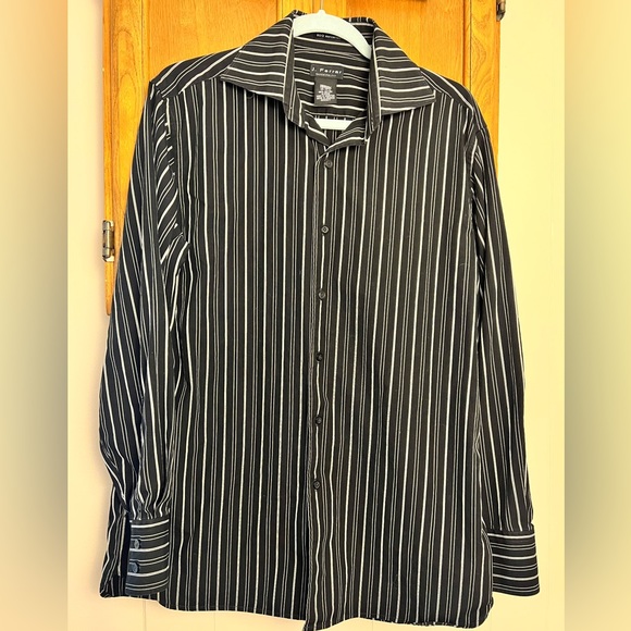 jf j.ferrar | Shirts | J Ferrar Modern Fit Black White Striped Dress ...